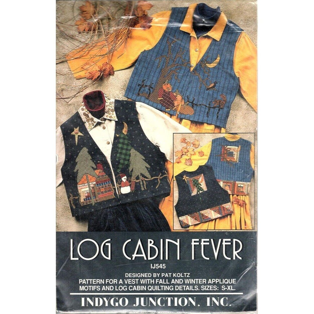 Indygo Junction Misses S to XL Log Cabin Fever Pattern for Vest and ...