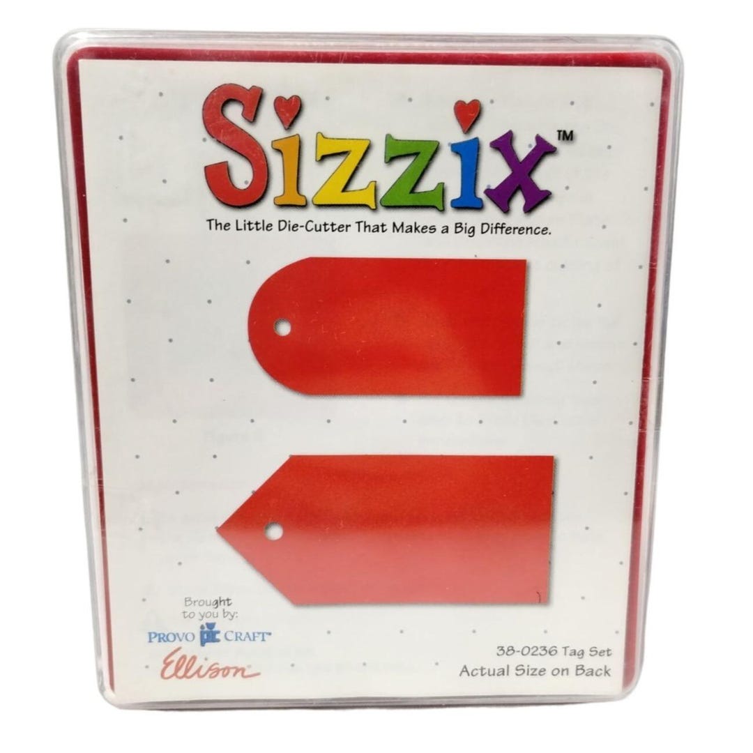 Provo Craft Sizzix Tag Set 2 Piece Die Cutters 380236 Crafting ...