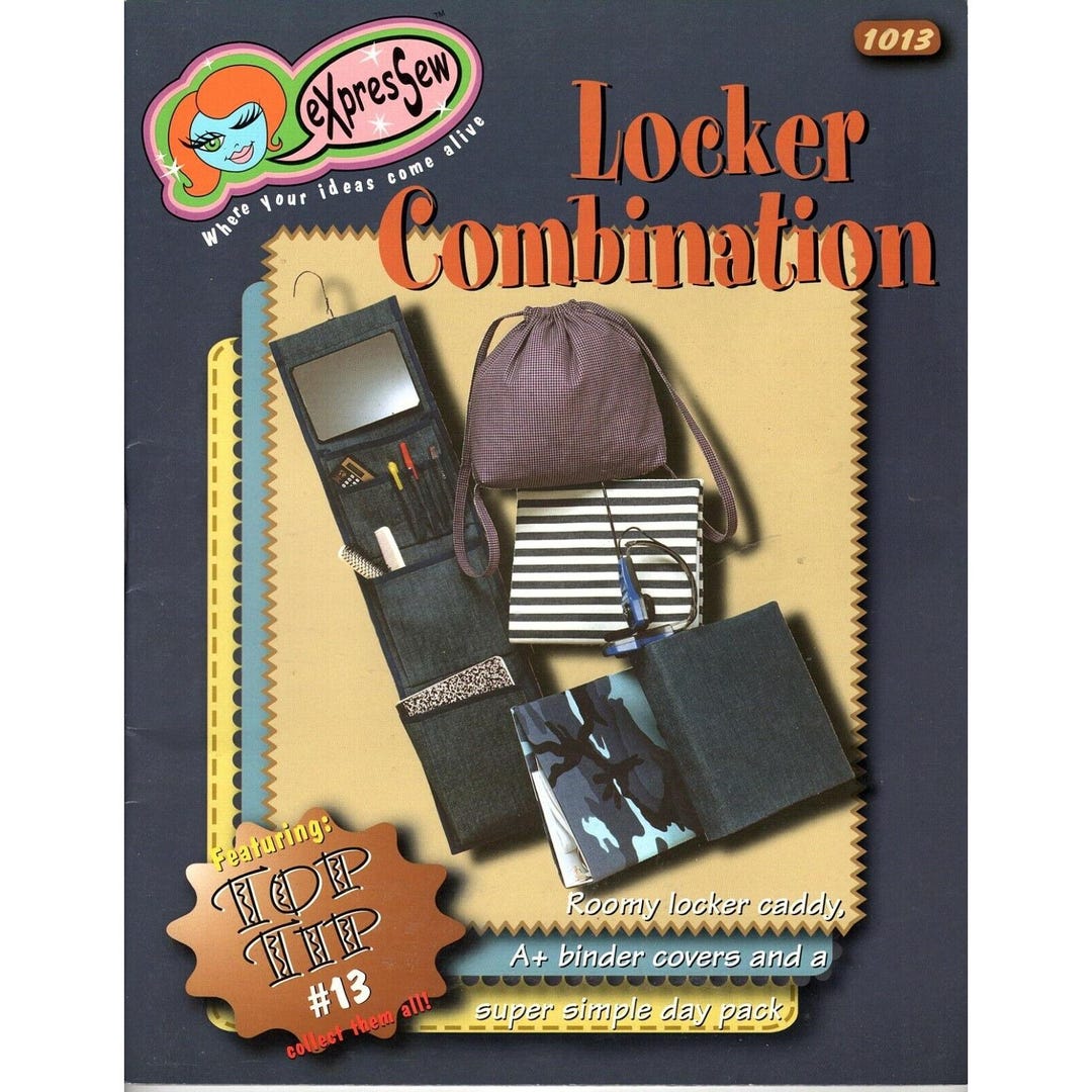 Express Sew Locker Combinations Locker Caddy Sewing Patterns 2002 - Etsy
