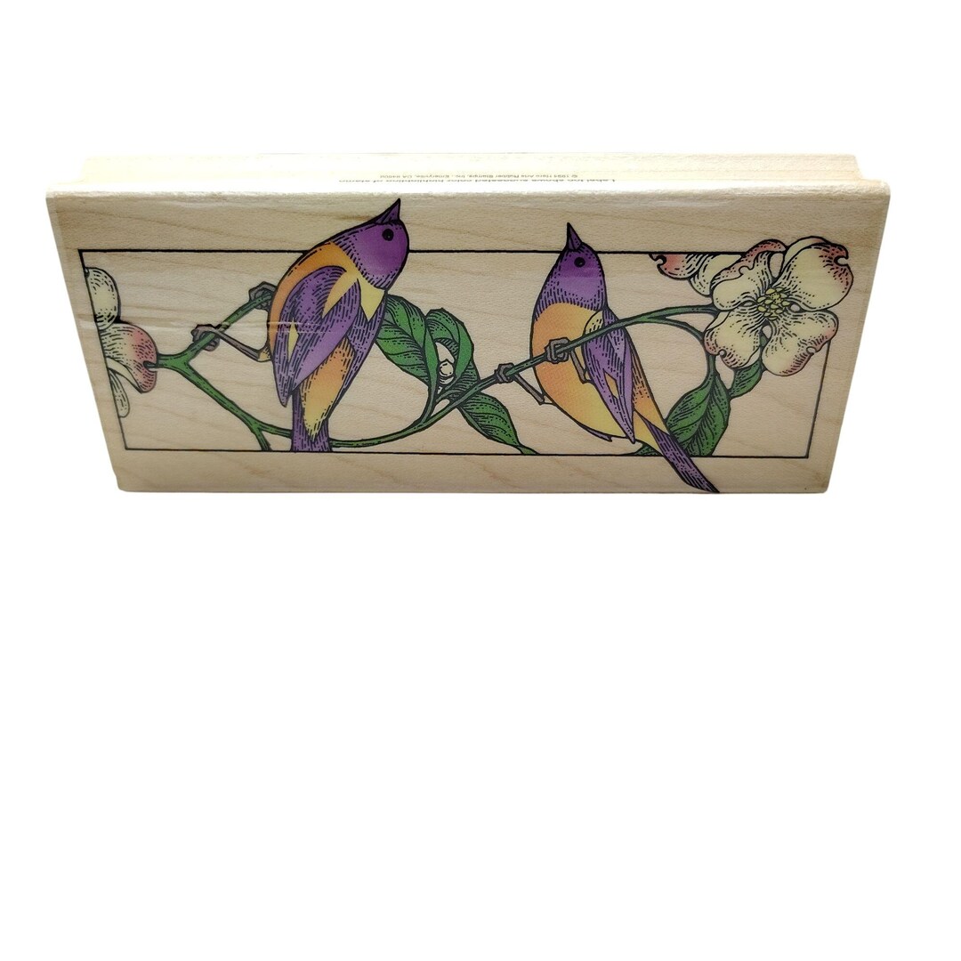 Hero Arts Bird Bookmark Rubber Stamp Birds on A Branch Wooden Block ...