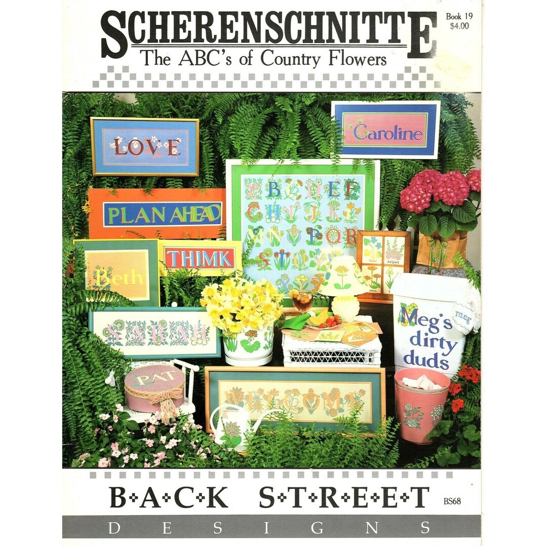 Scherenschnitte the Abcs of Country Flowers Pattern Book 19 1988 - Etsy
