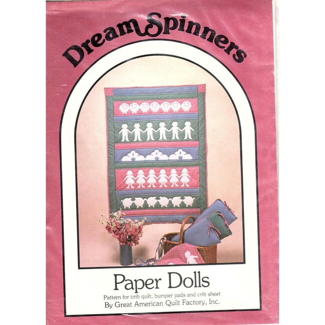 Dream Spinners Paper Dolls Crib Quilt, Bumper Pads and Crib Sheet ...