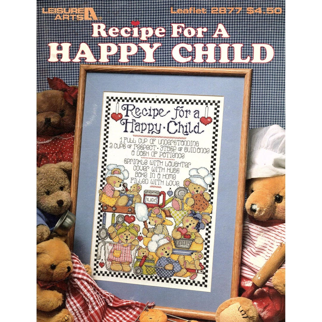 Leisure Arts Recipe for A Happy Child Vintage 1996 Cross Stitch Pattern ...