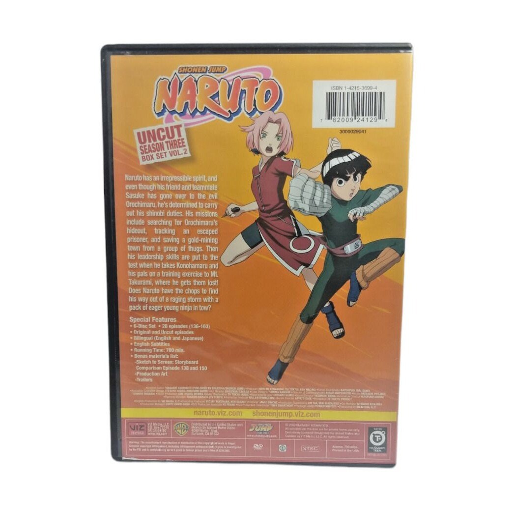 Shonen Jump Naruto Uncut Season 3 Volume 2 Box Set 2002 6 - Etsy