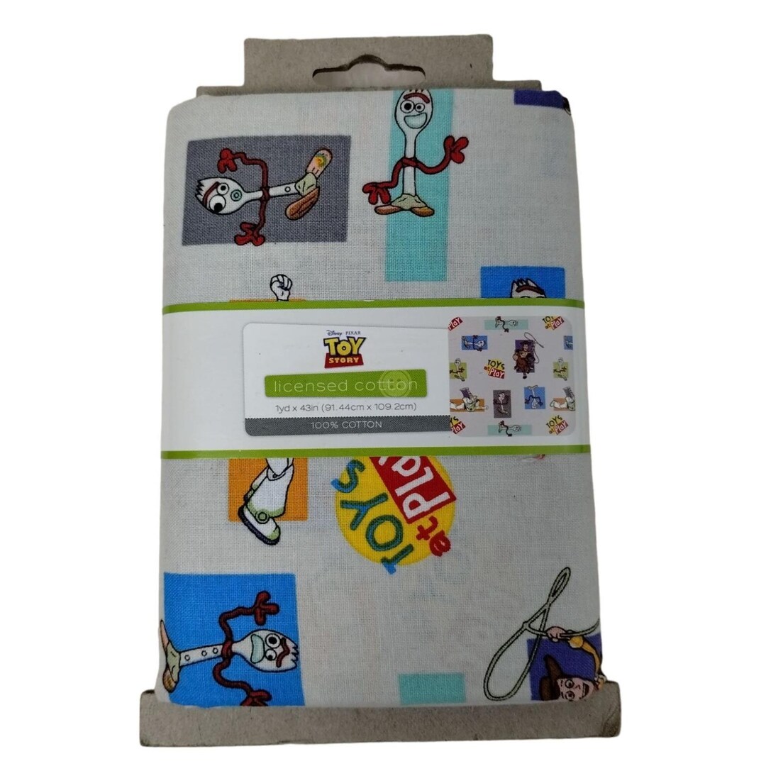 Disney Pixar Toy Story 36 X 44 Inch 1 Yard Cotton Sporky Fabric Square ...