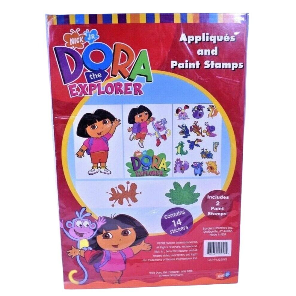Nickelodeon Jr Room Decorating Kit Stickers Paint Stamps Dora the ...