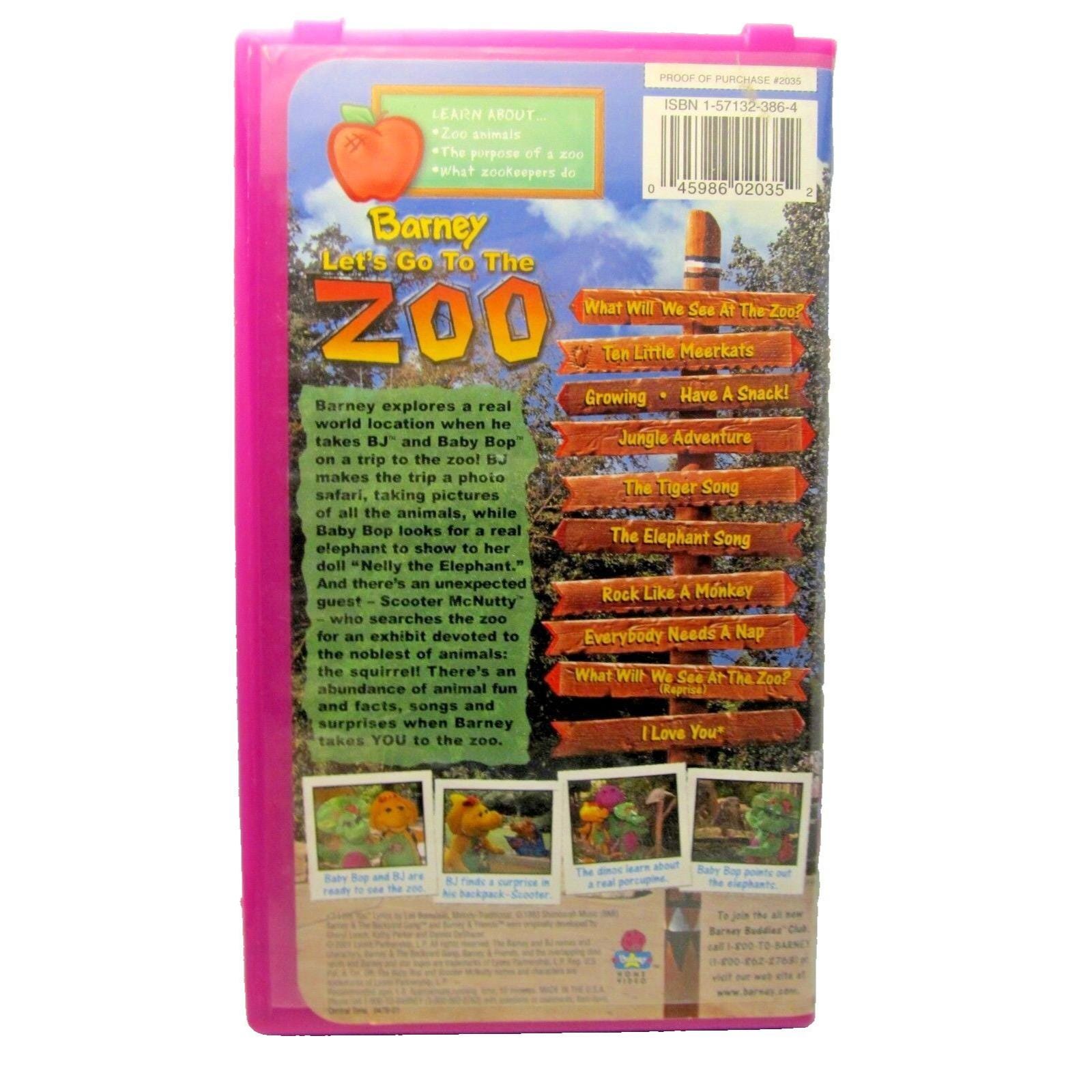 Barney Lets Go to the Zoo VHS Tape With Case - Etsy