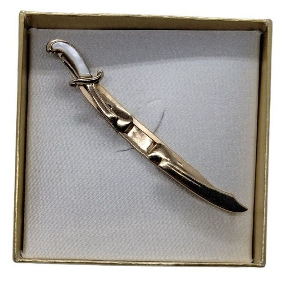 Masonic Freemason Scimitar Shriners Tie Clip Bar Vint… - Gem