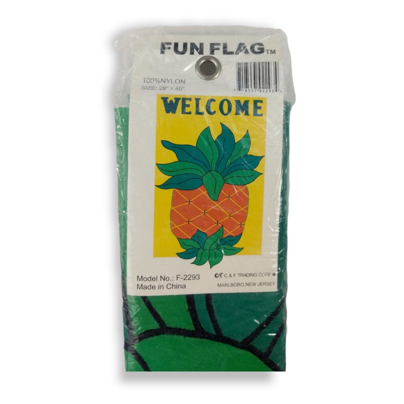 Fun Flag Welcome Pineapple Nylon Garden Flag 28 X 40 Inches Vintage in ...