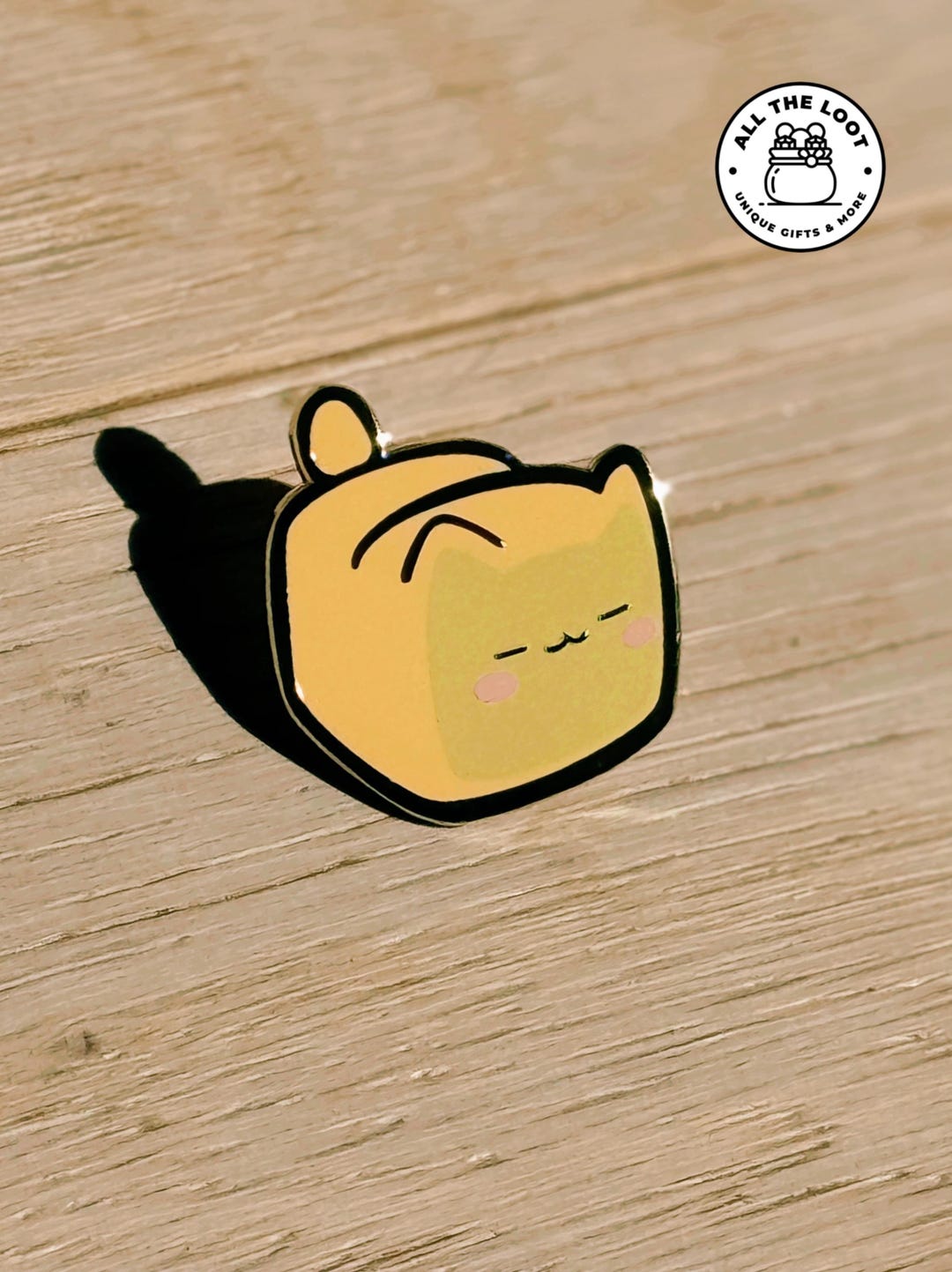 Kawaii Loaf Cat Pin, Adorable Feline Bread Roll, Cute Bread Kitty ...