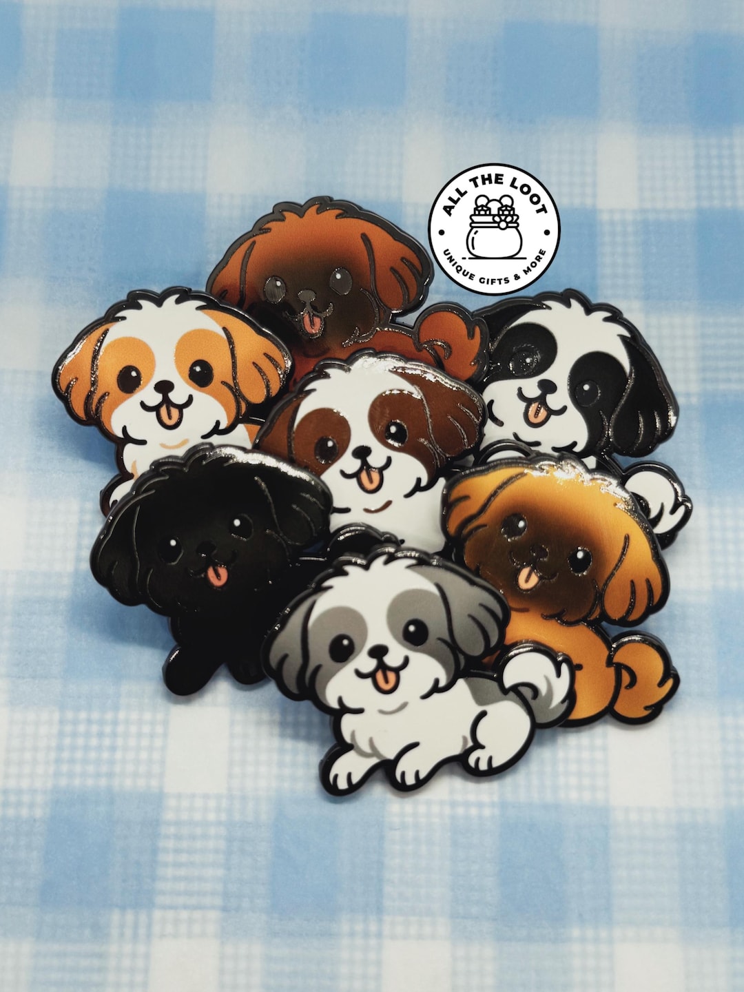 Cute Shih Tzu Pin, Adorable Dog Pin, Cute Canine Pin, Cute Dog Art, Dog ...