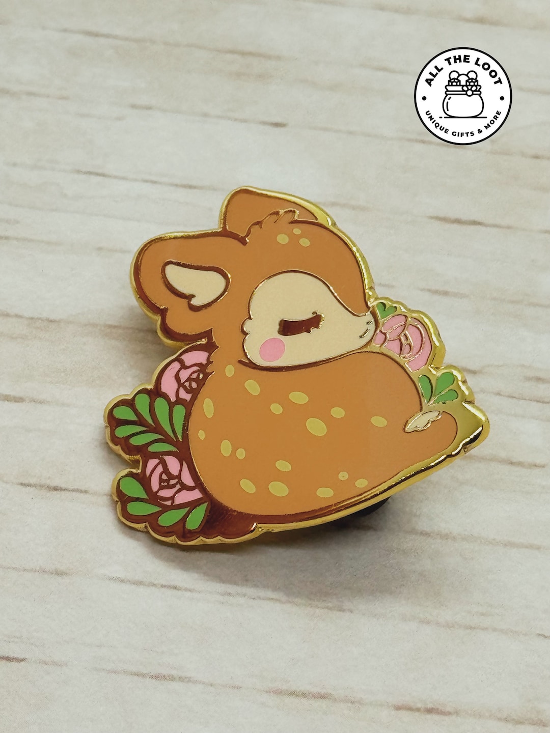 Cute Deer Enamel Pin, Deer Art, Kawaii Pin, Cute Animal Pin, Nature Pin ...