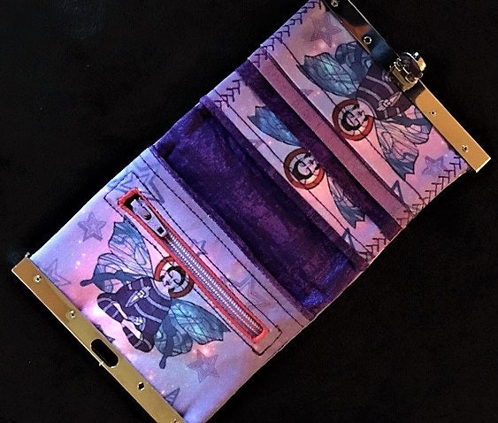 Mini Diva Wallet, Buddha-fly and Stars Fabric by Lazella_rosetta, Bridesmaid Clutch, Women's ...