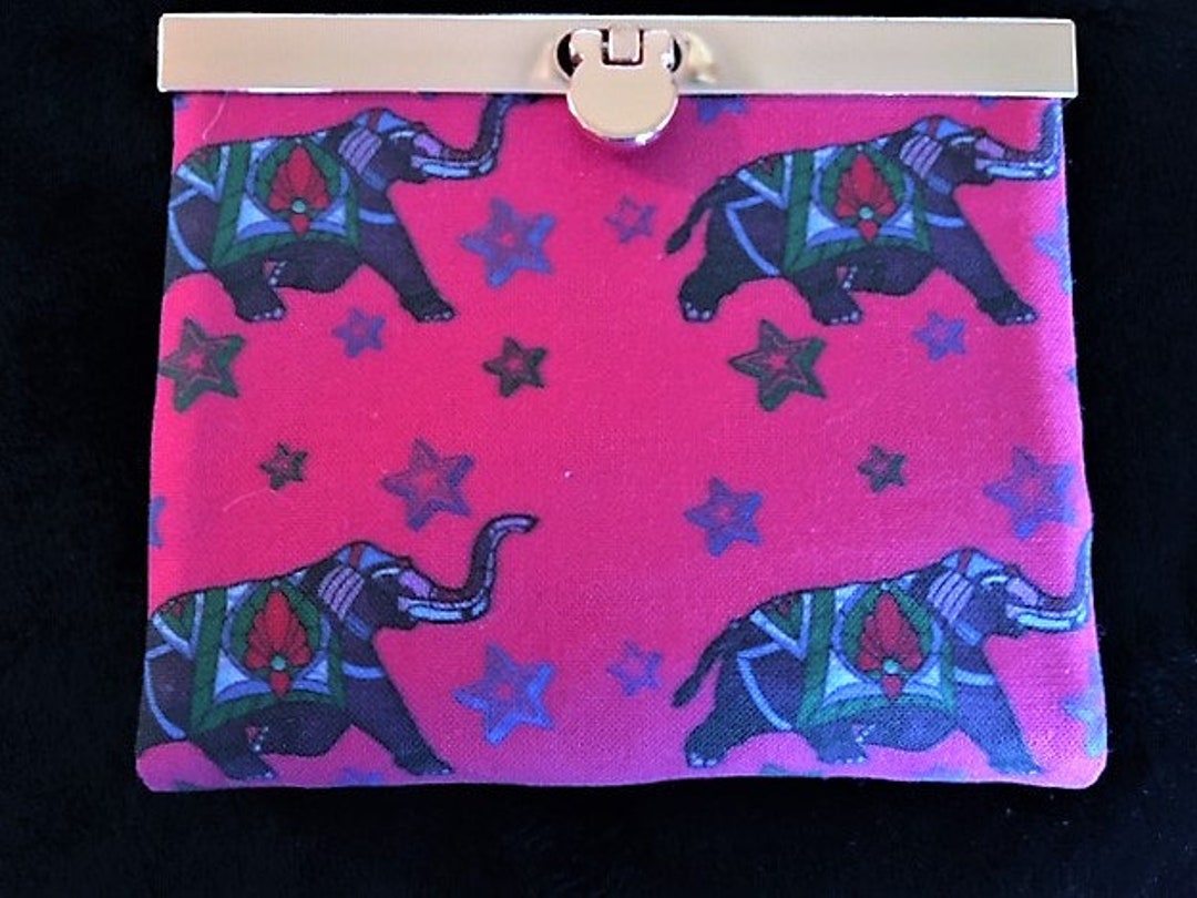 Mini Diva Wallet, Elephant and Stars Fabric, Bridesmaid Clutch, Women's ...