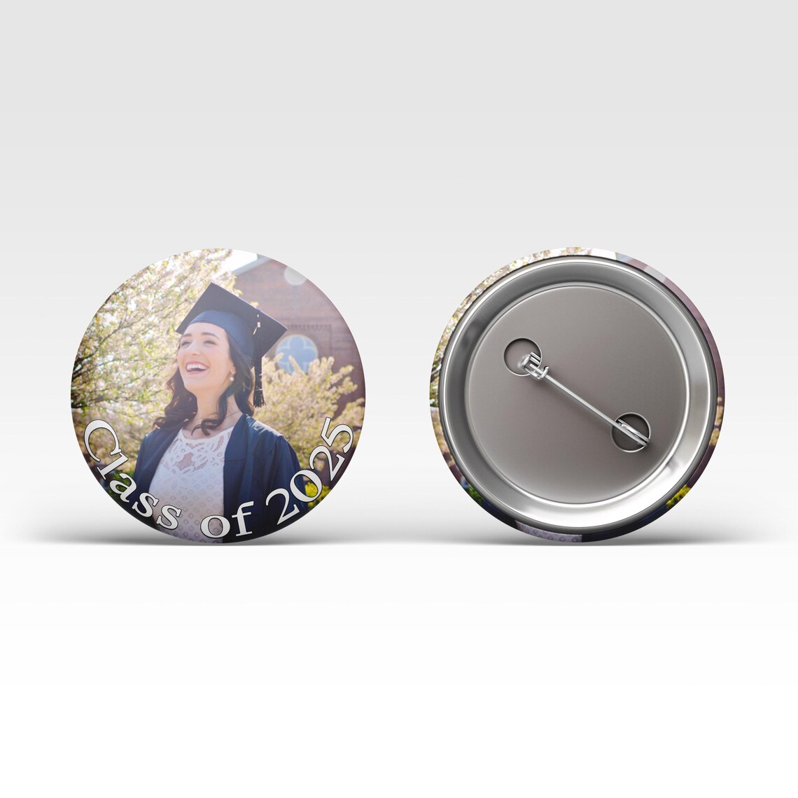 Custom Photo Graduation Buttons Class of 2025 Photo Button Pins ...