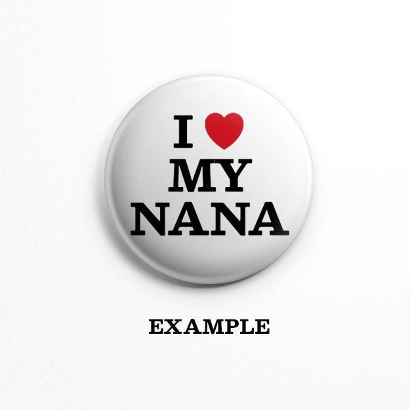 Personalize I Heart Buttons, I Love your Text Here 1.25 or 2.25 Pinback ...