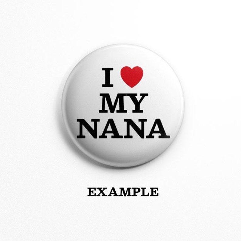 Personalize I Heart Buttons I Love your Text Here - Etsy