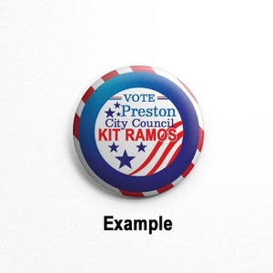 Personalized Vote Buttons 1.25" or 2.25" Pinback Buttons; Customized ...