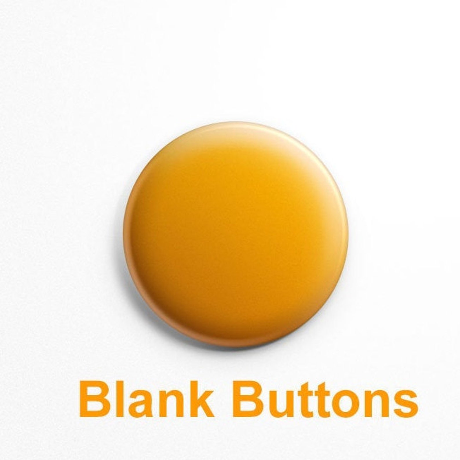 Blank Button Pins - Blank Face Buttons in ORANGE, FREE SHIPPING ...