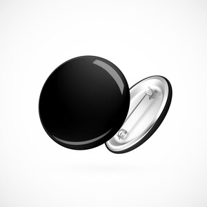 Blank Button Pins - Blank Face Buttons in BLACK, FREE SHIPPING, Pinback ...