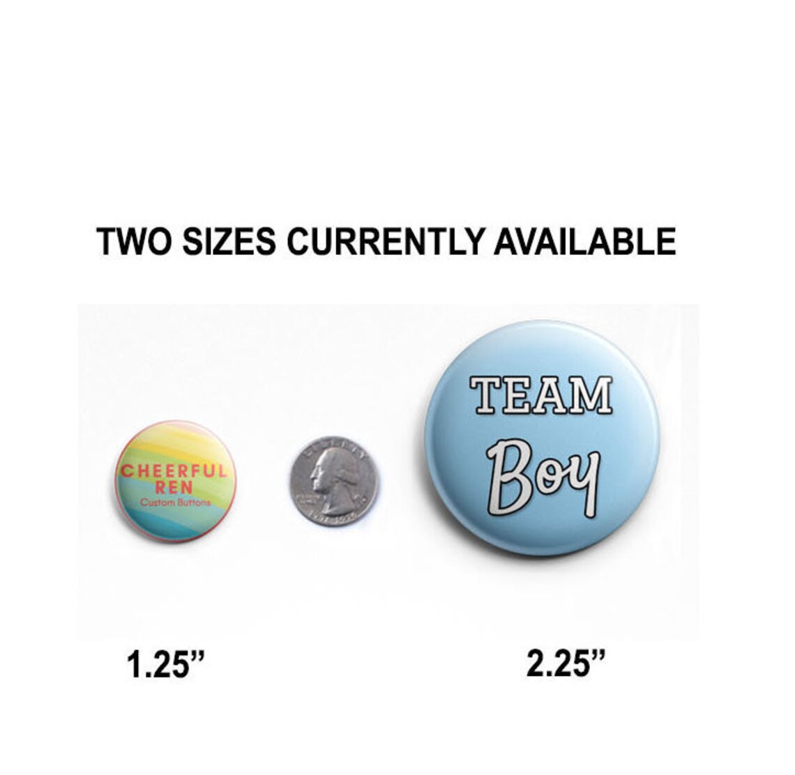 Team Boy Team Girl Gender Reveal Button Pin Set; FREE SHIPPING, Gender ...