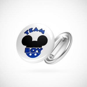 Team Girl Team Boy Gender Reveal Button Pin Set; FREE SHIPPING, Gender ...