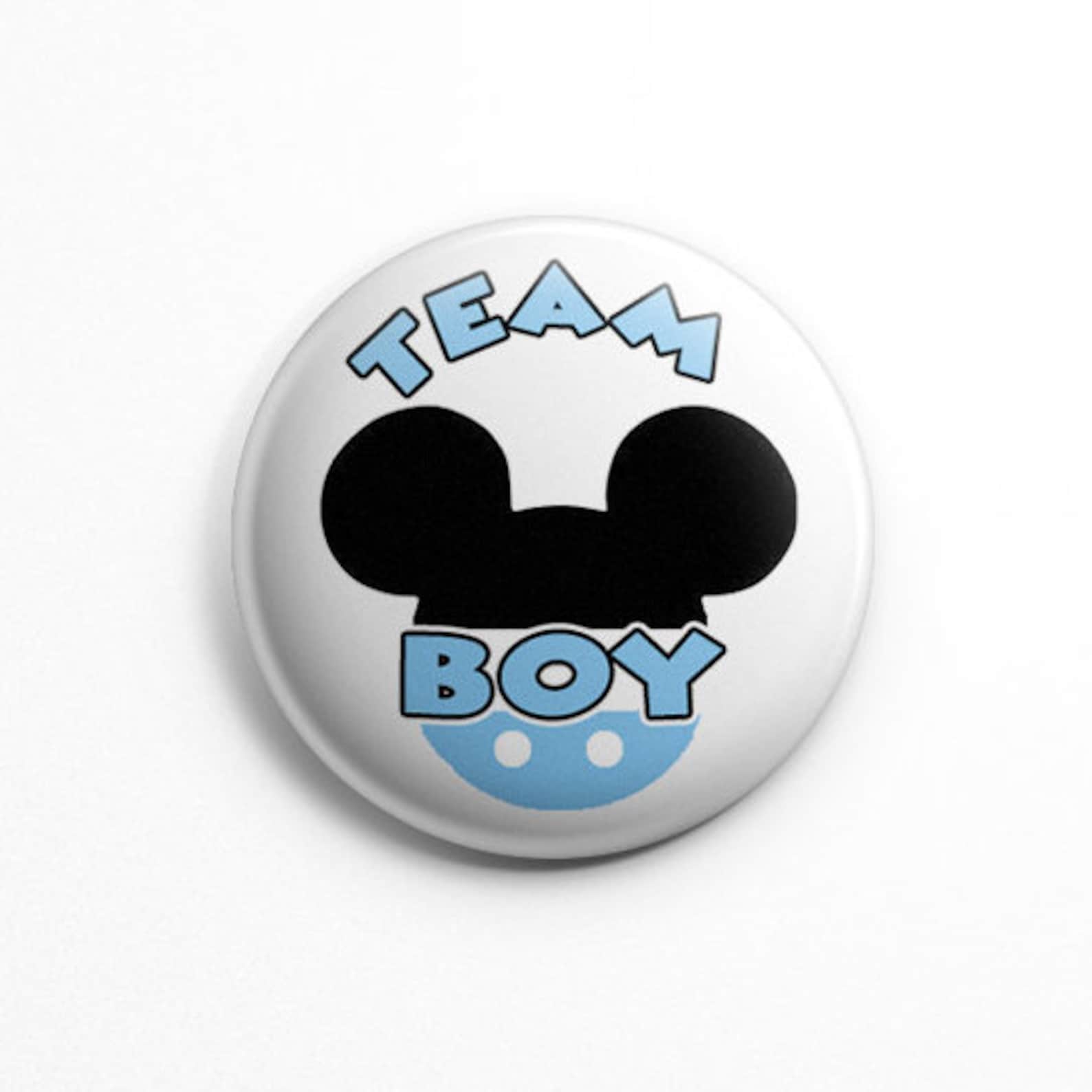 Team Girl Team Boy Gender Reveal Button Pin Set; FREE SHIPPING, Gender ...