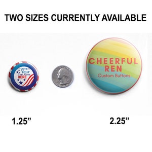Personalized Vote Buttons 1.25" or 2.25" Pinback Buttons; Customized ...