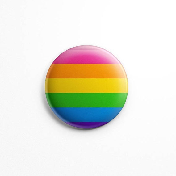 LGBTQ Gay Flag Button Pin Rainbow Flag Button Pin GAY | Etsy