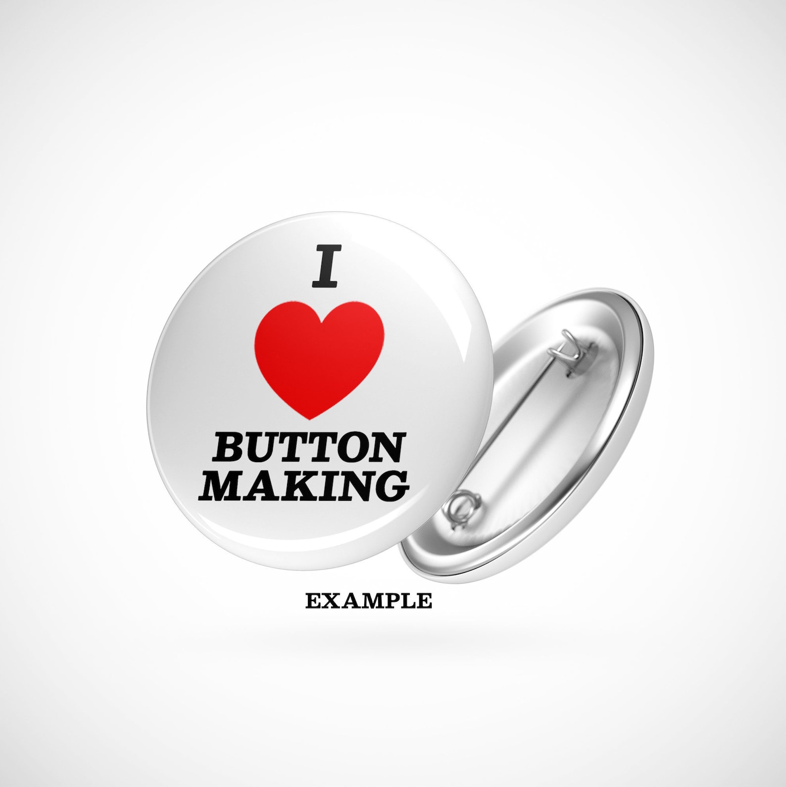 Customized I Heart Buttons I Love your Text Here 1.25 | Etsy