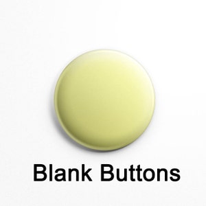 Blank Button Pins - Blank Face Buttons in YELLOW, FREE SHIPPING ...