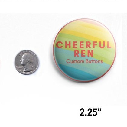 50 Custom Buttons 2.25 Pinback Buttons Design Your | Etsy