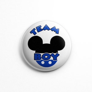 Team Girl Team Boy Gender Reveal Button Pin Set; FREE SHIPPING, Gender ...