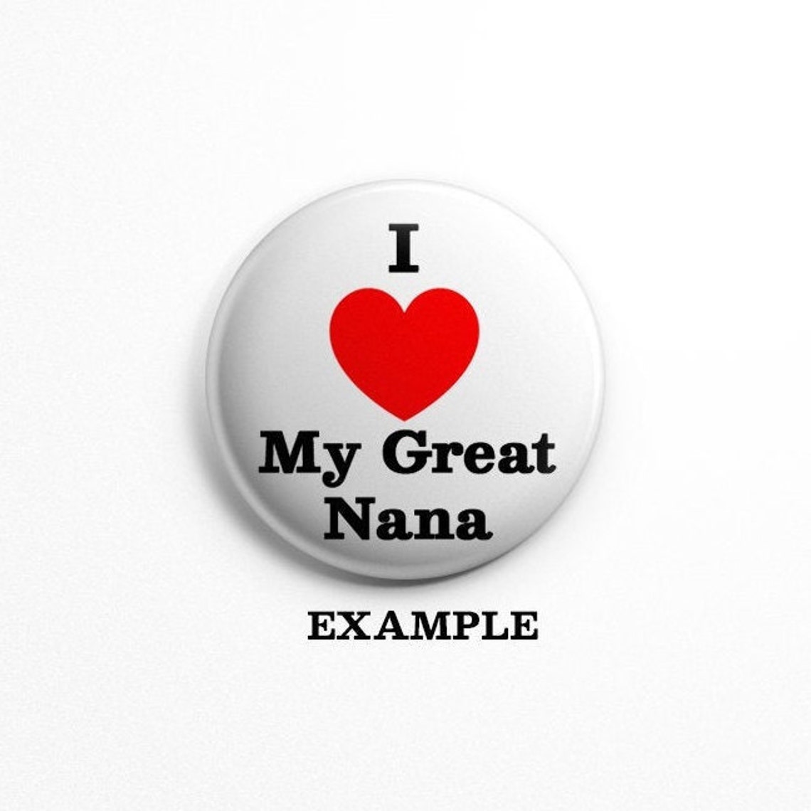 Customized I Heart Buttons I Love your Text Here 1.25 | Etsy