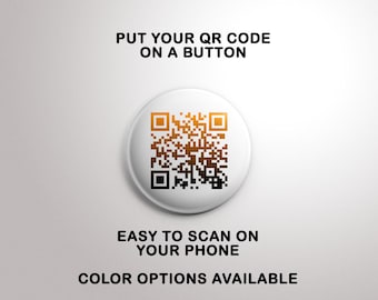 Custom Qr Code Buttons - Etsy