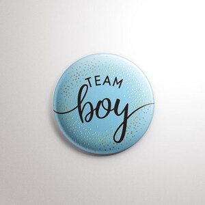 Team Girl Team Boy Gender Reveal Button Pin Set; FREE SHIPPING, Gender ...
