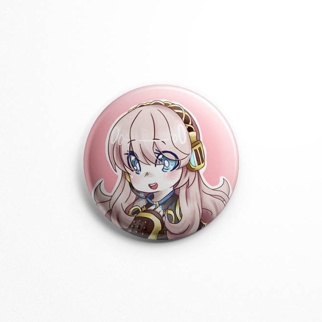 Vocaloid Megurine Luka Anime Pinback Button Vocaloid Pin | Etsy