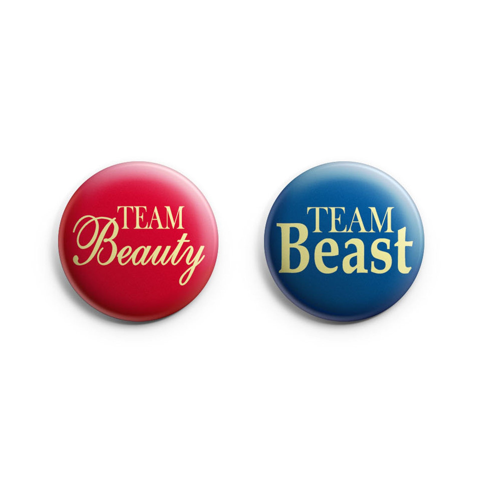 Team Beauty Team Beast Gender Reveal Button Pin Set FREE - Etsy