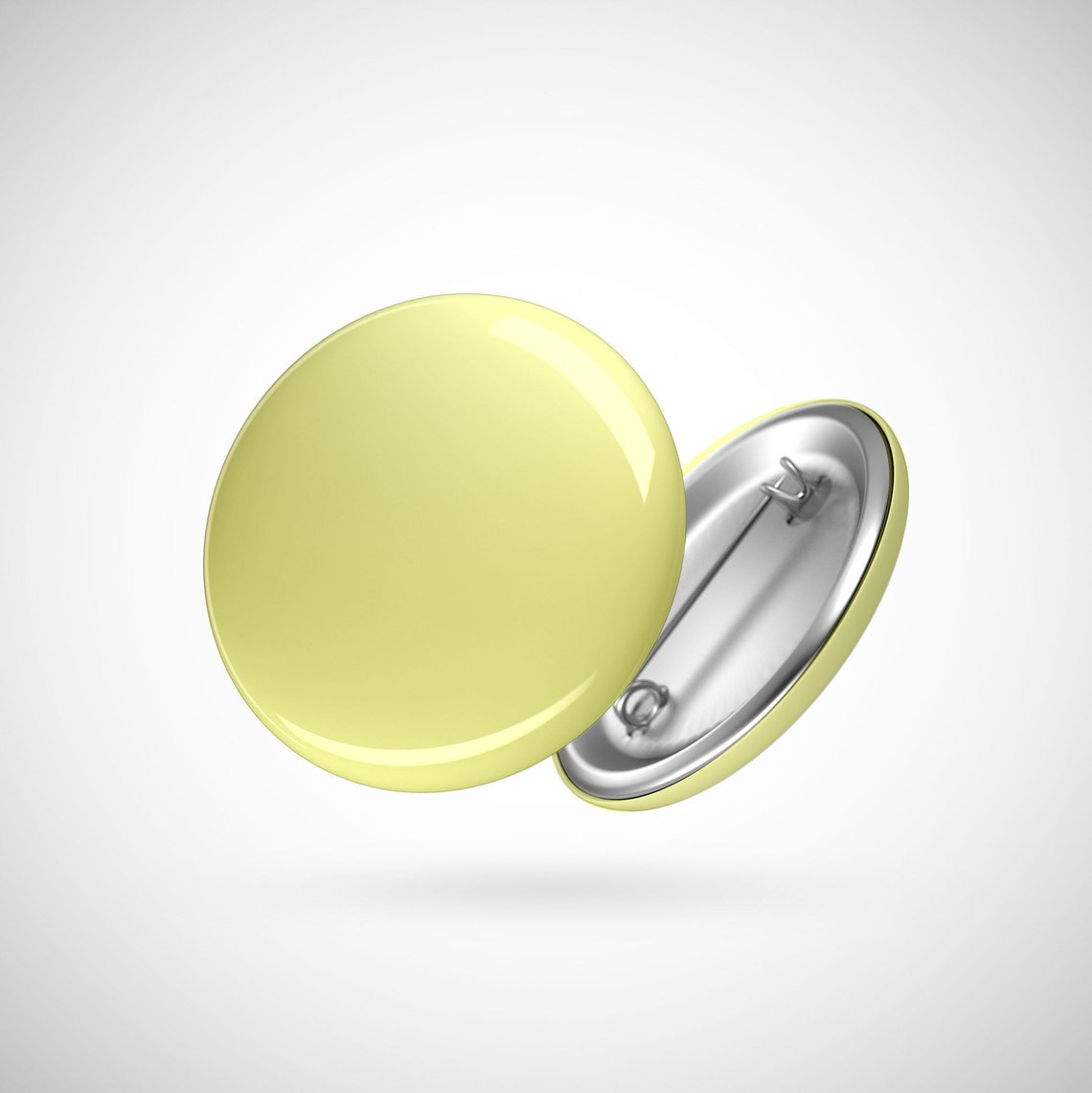 Blank Button Pins Blank Face Buttons in YELLOW FREE - Etsy