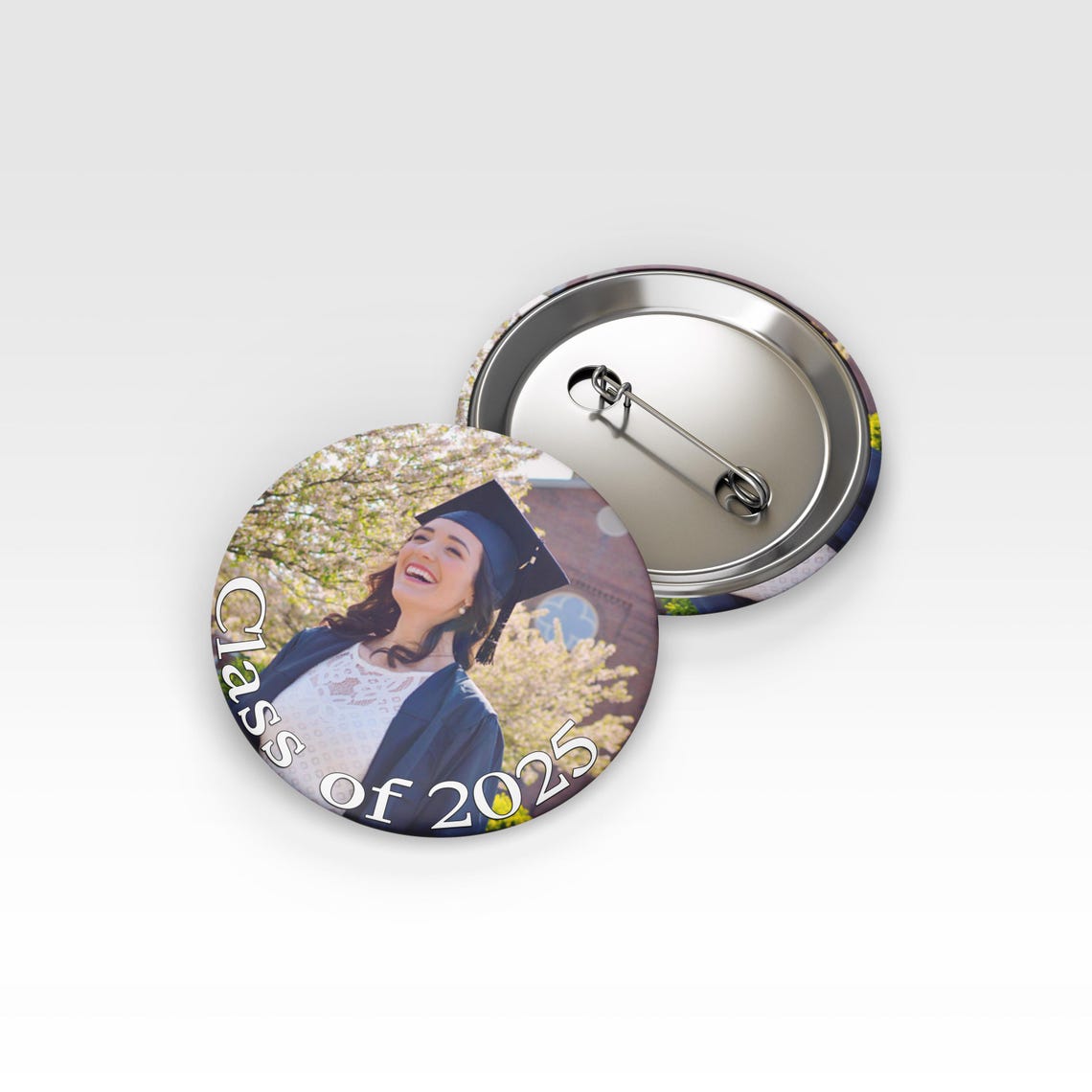 Custom Photo Graduation Buttons Class of 2025 Photo Button Pins ...