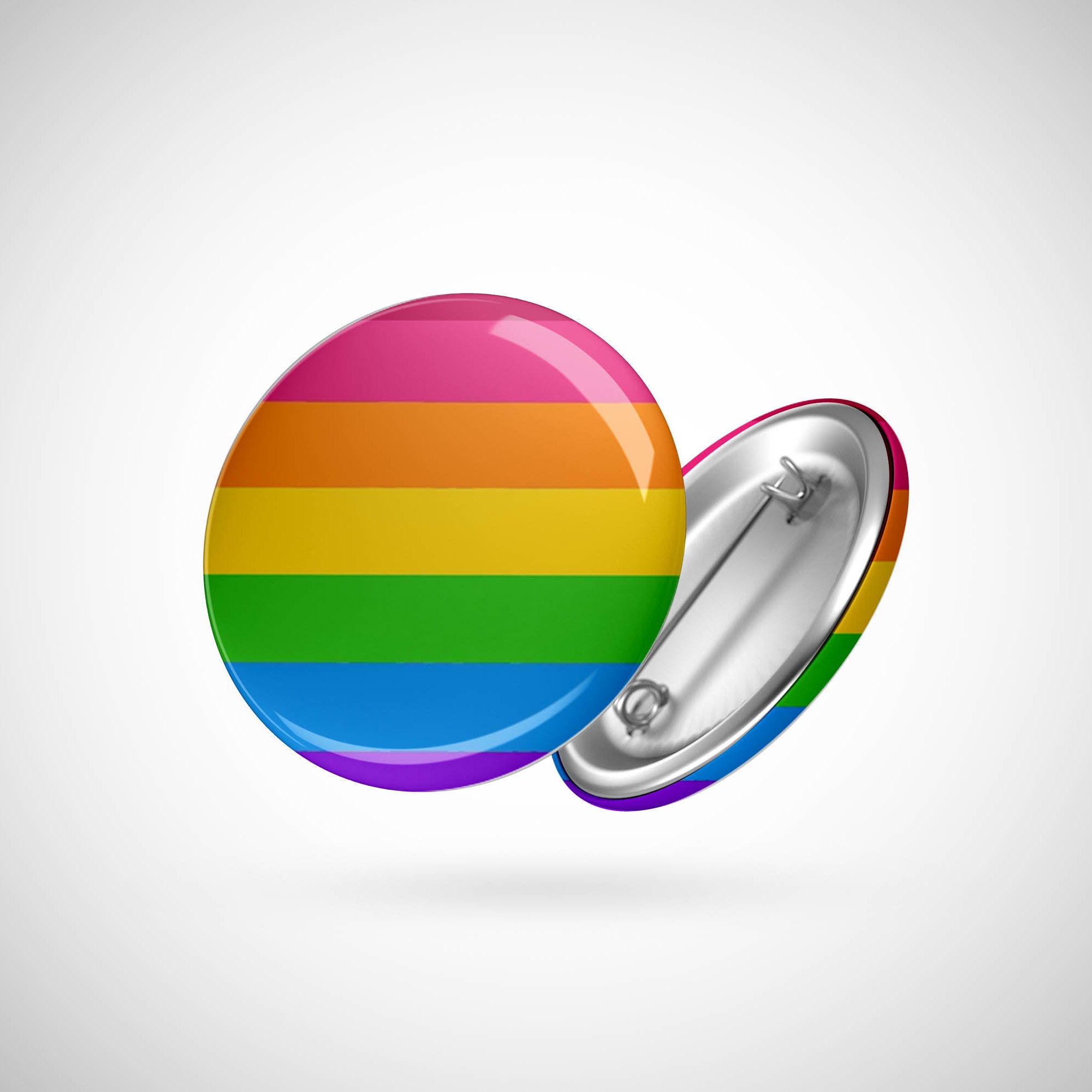 LGBTQ, Gay Flag Button Pin, Rainbow Flag Button Pin; GAY Support ...
