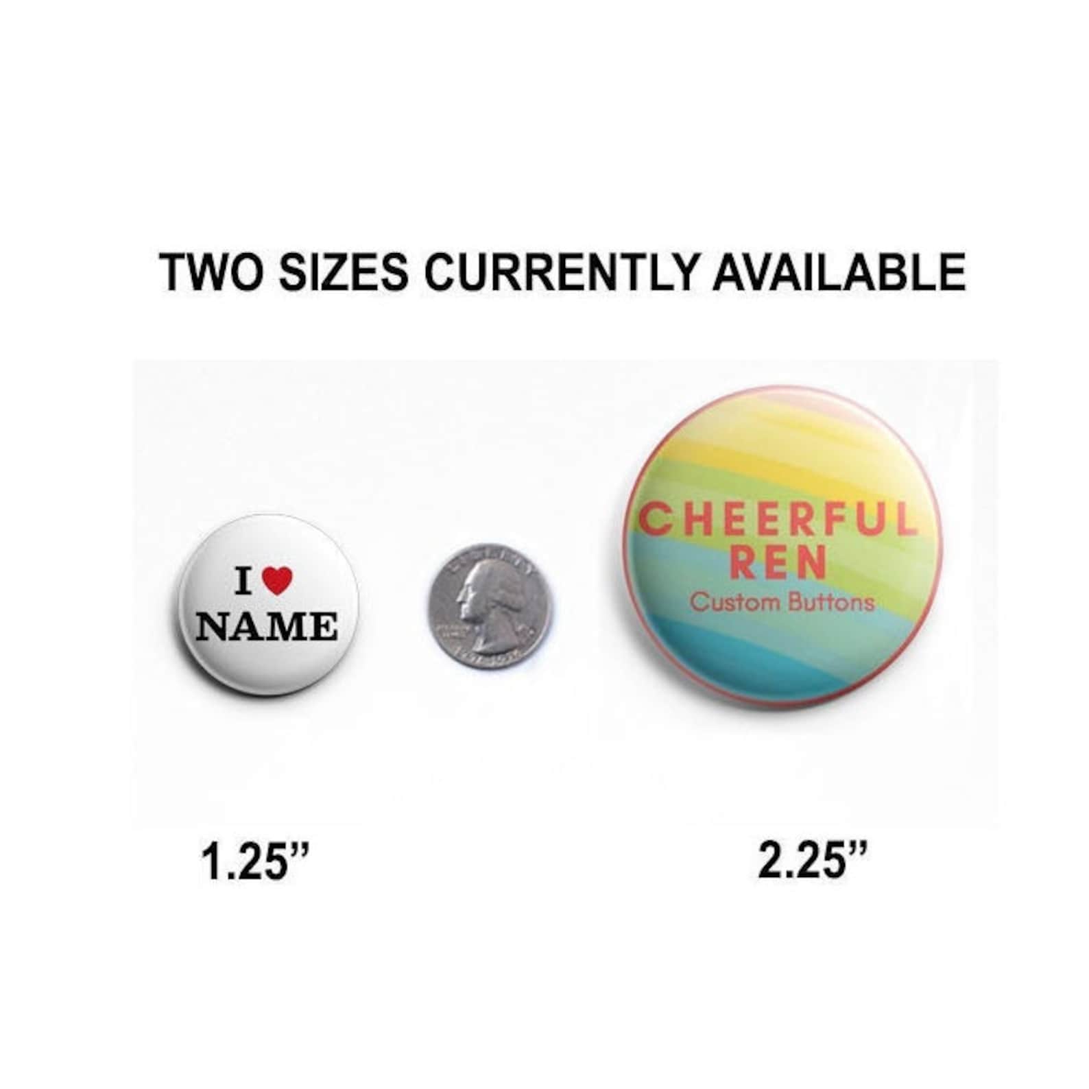 Personalize I Heart Buttons, I Love your Text Here 1.25 or 2.25 Pinback ...