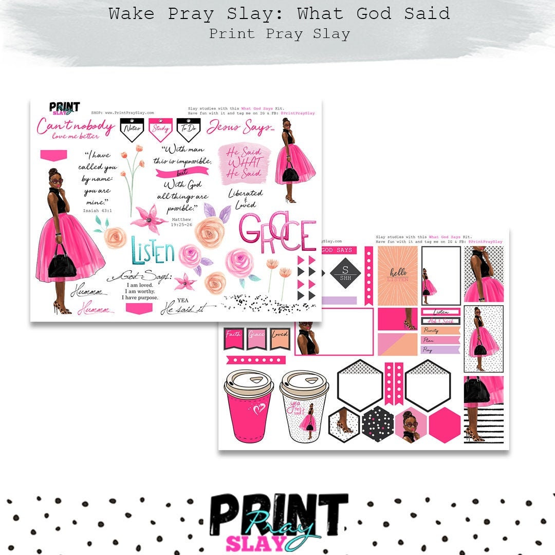 What God Said Wake Pray Slay Dolls DP - Etsy