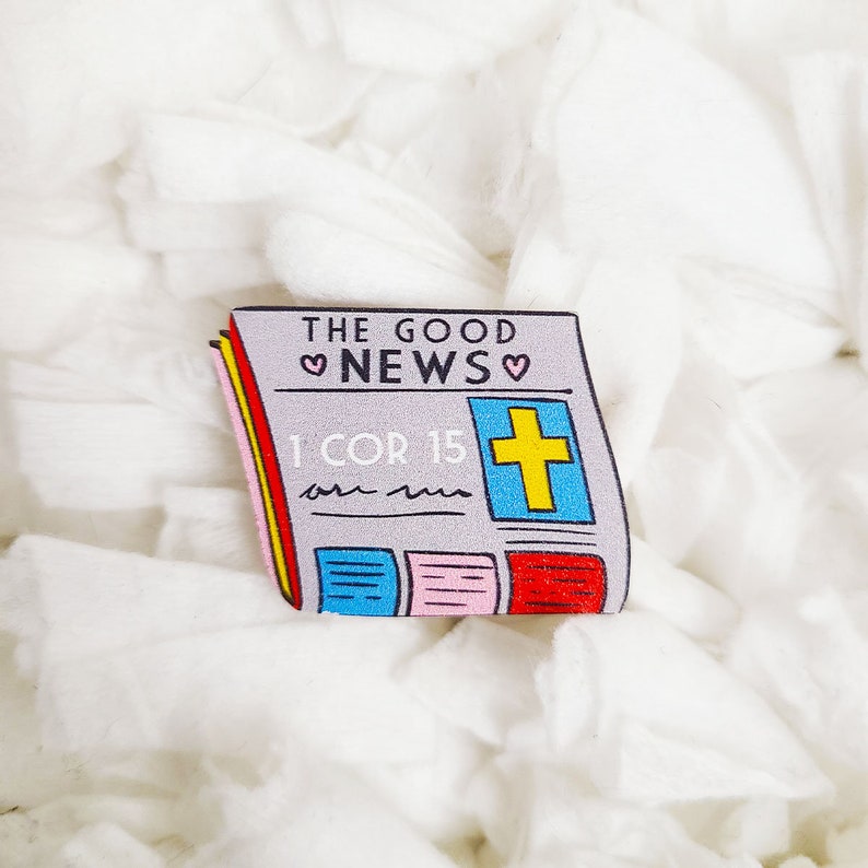 Good Newspaper Faith Wooden Pin Buttons - Christian Pins - Etsy