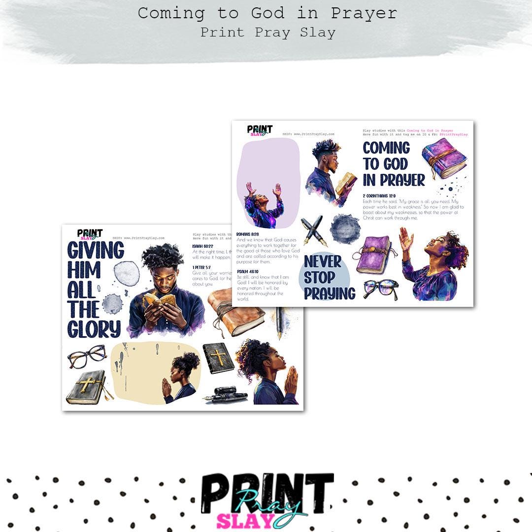Coming to God in Prayer Bible Journaling Printables Faith Planner ...