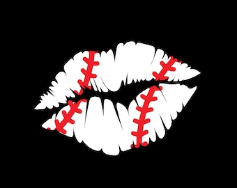 Baseball Lips Svg | Etsy