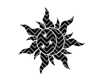 Sun and Moon Digital Collage Sheet Instant Download 1 inch | Etsy