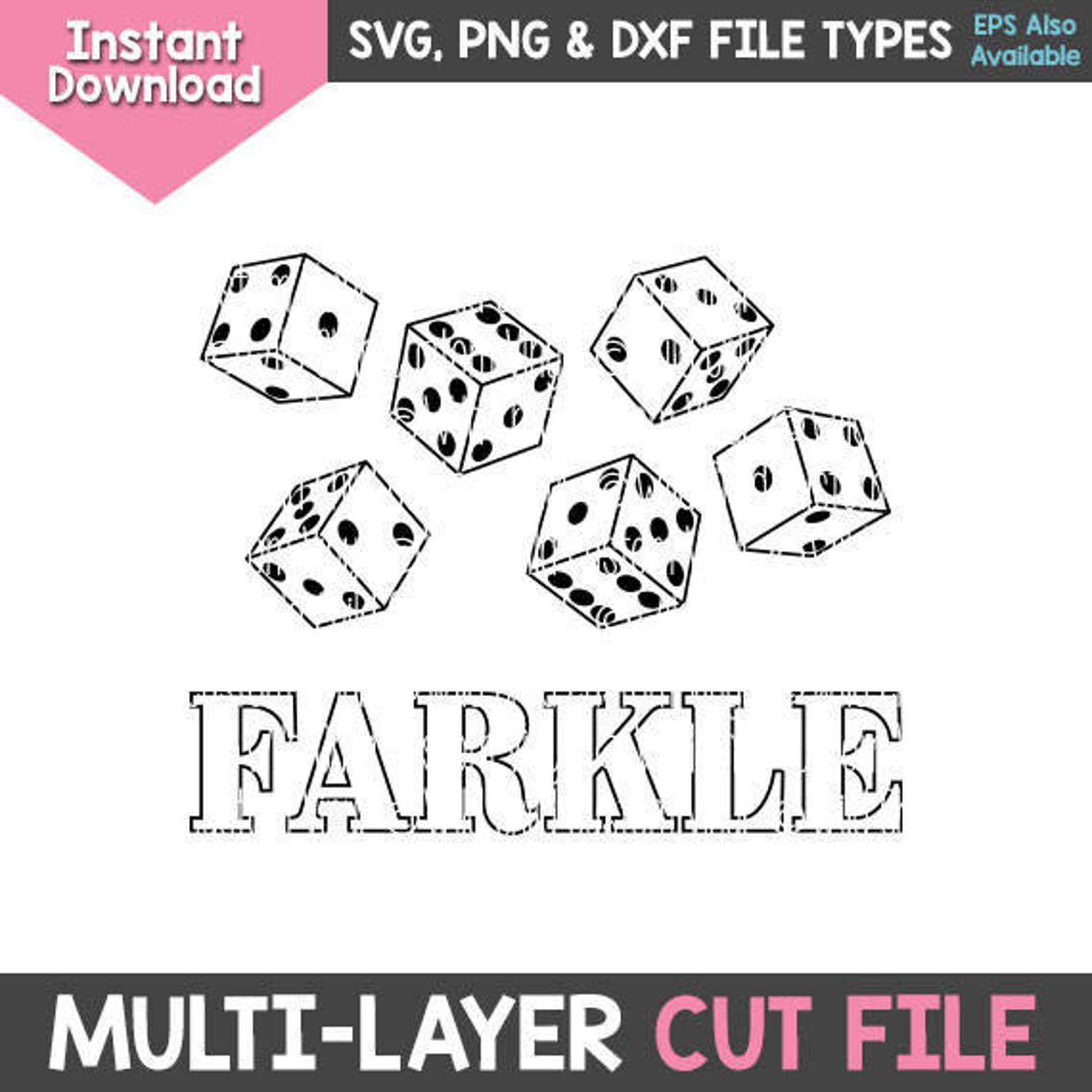 FARKLE Package, FARKLE Files, FARKLE Svgs, Farkle Graphics, Farkle ...