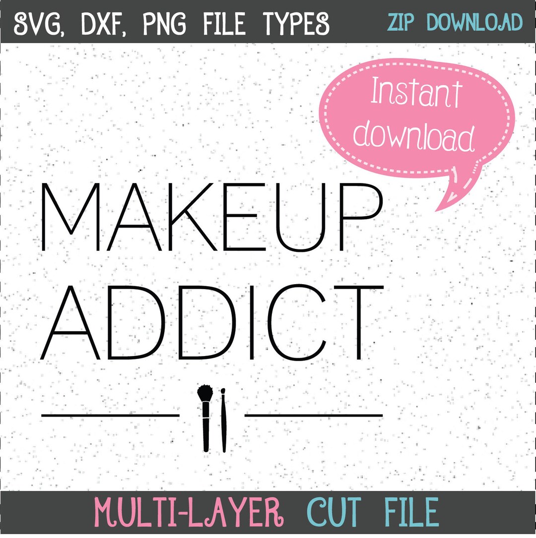 Makeup Addict SVG, Makeup Jar SVG, Makeup Decal, Makeup Glass SVG, Svgs ...