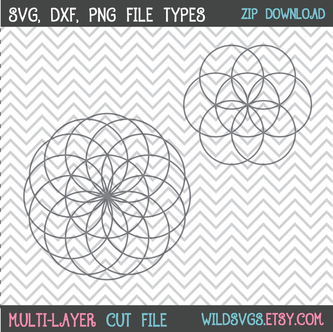 Seed of Life SVG, Sacred Geometry Svgs, Seed of Life Clipart, Seed of ...